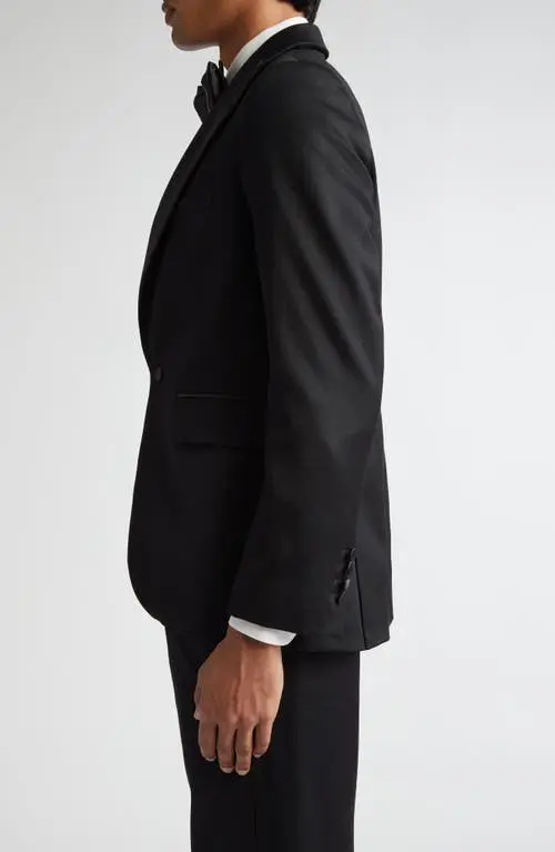 BODE Barathea Peak Lapel Wool Tuxedo Jacket