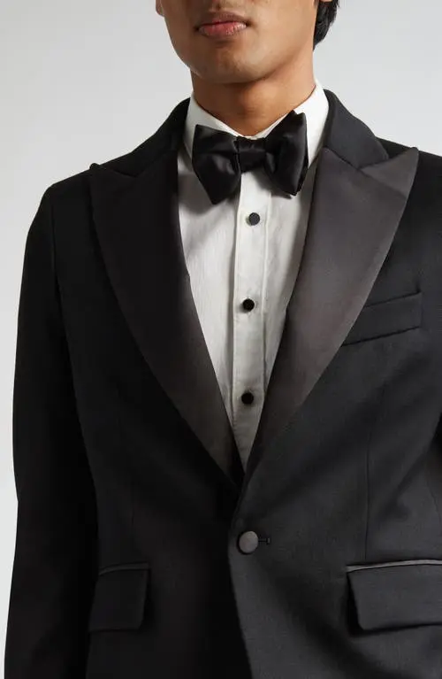 BODE Barathea Peak Lapel Wool Tuxedo Jacket