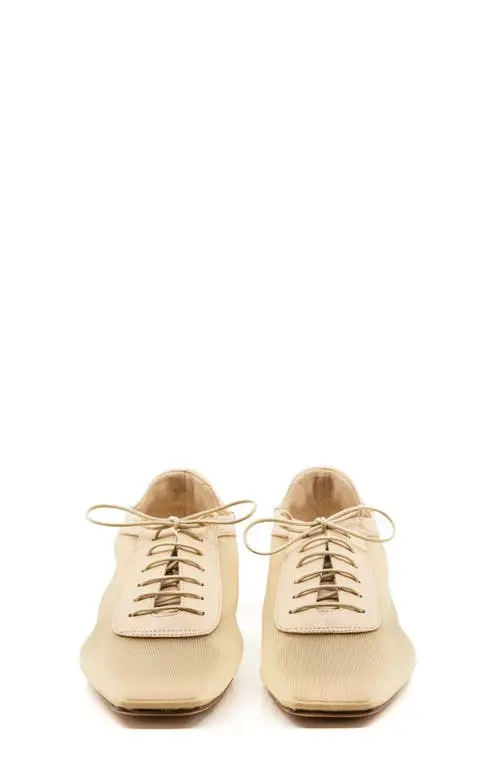 ANDREA GOMEZ Antonia Clear Mesh Flat - Beige