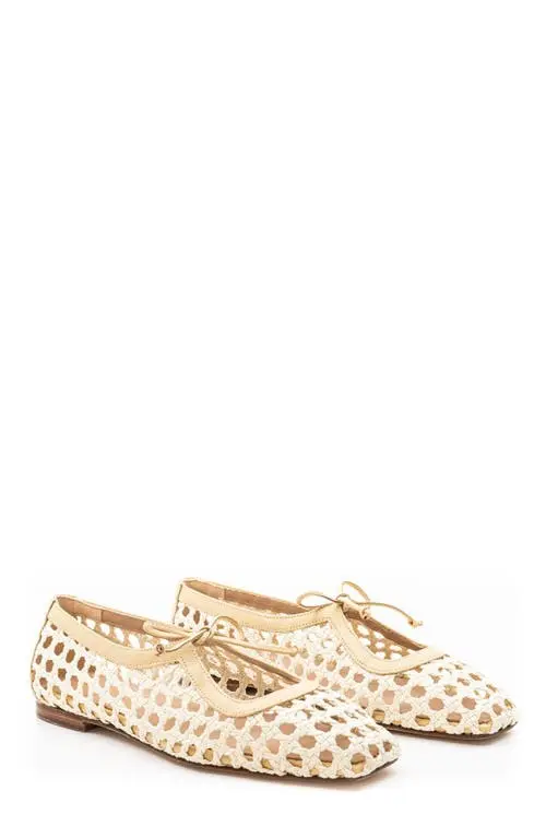 ANDREA GOMEZ Amelia Raffia Ballet Flat - Natural Raffia