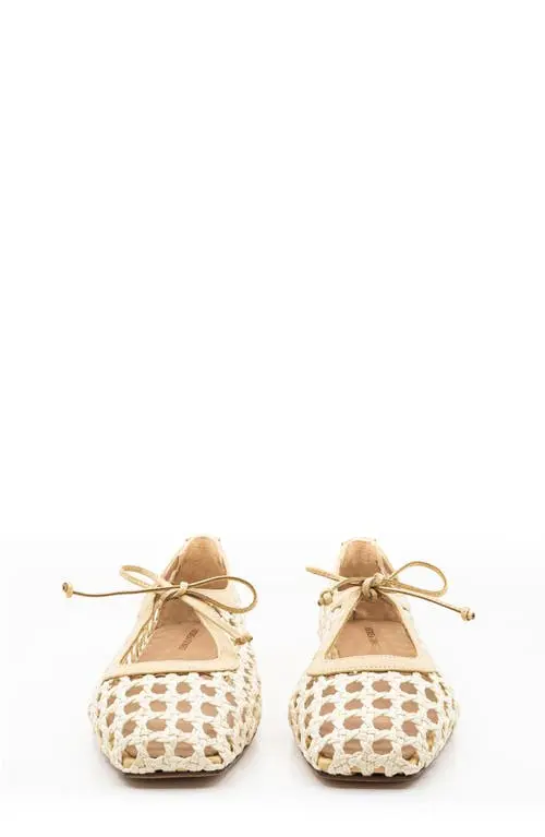 ANDREA GOMEZ Amelia Raffia Ballet Flat - Natural Raffia