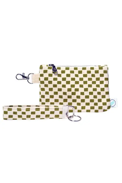 DANCE HAPPY Jamie Wristlet With Key Fob - Army Green