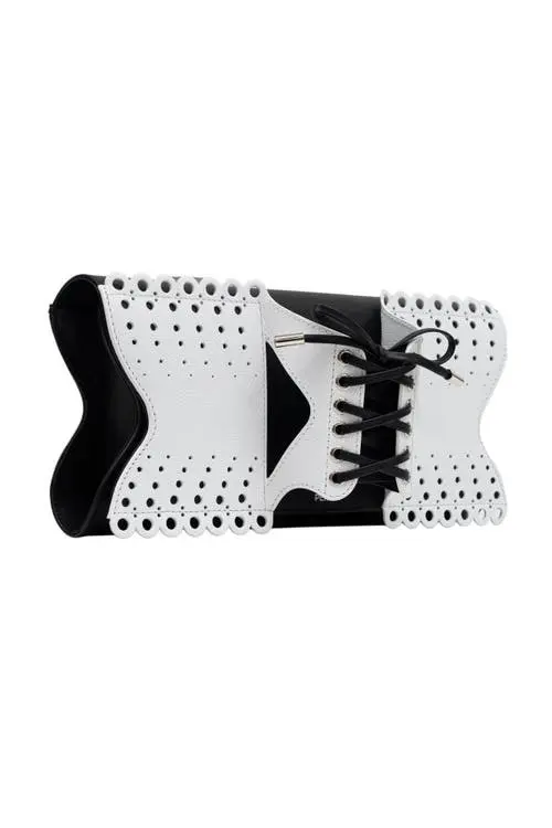 Perrin Le Corset Perforé Clutch - Black