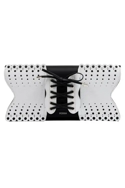 Perrin Le Corset Perforé Clutch - Black