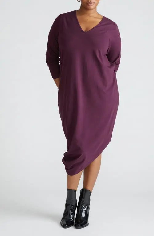 Universal Standard Iconic Geneva Long Sleeve Asymmetric Dress - Aa