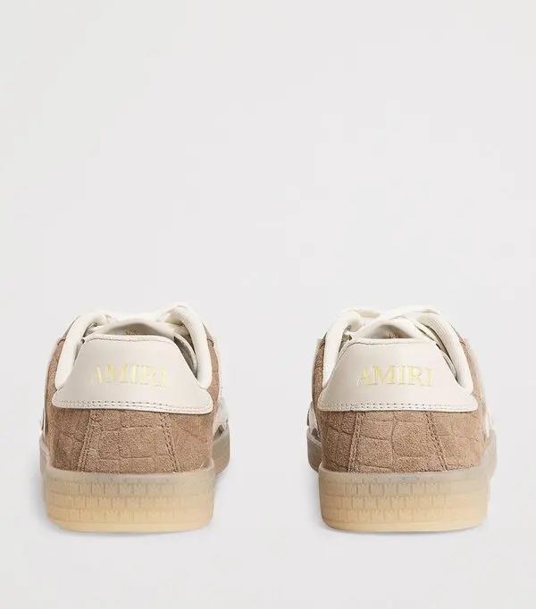 Amiri Suede Pacific Bones Low-top Sneakers - Brown