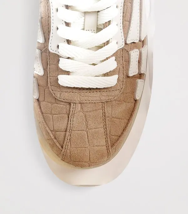 Amiri Suede Pacific Bones Low-top Sneakers - Brown