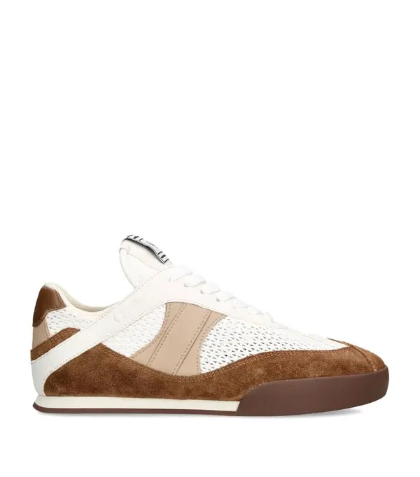 Chloé Kick Leather Lace Up Sneakers - Brown