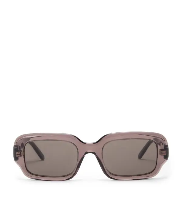 Loewe Acetate Rectangular Slim Sunglasses - Brown