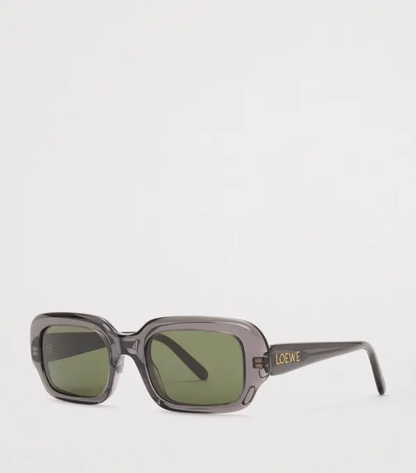 Loewe Acetate Rectangular Slim Sunglasses - Grey