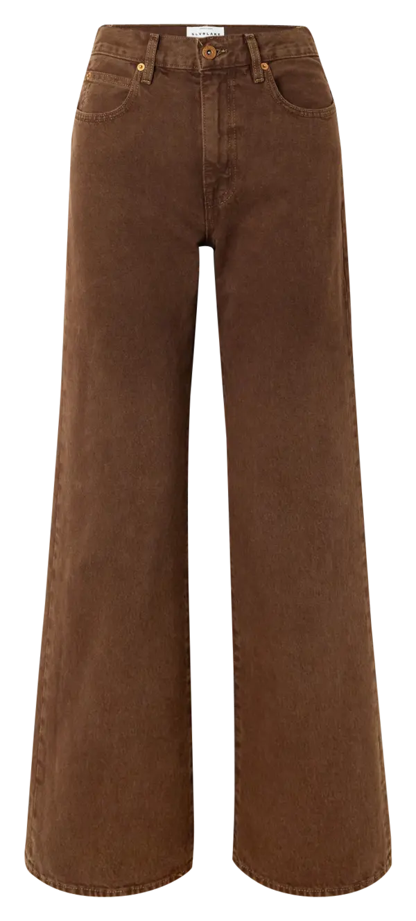 SLVRLAKE Grace High-rise Wide-leg Jeans - Brown