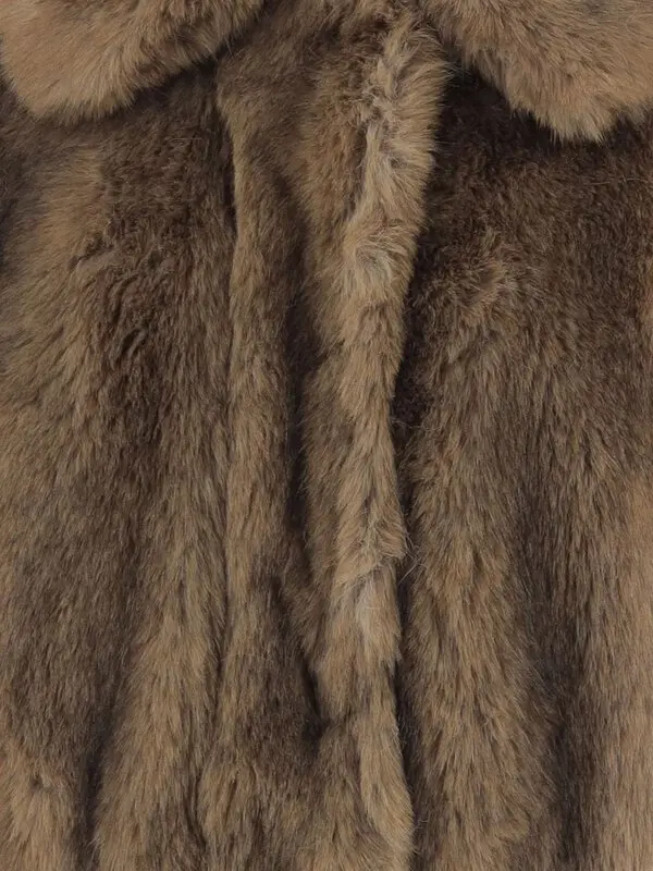 STAND STUDIO Fur Coat - Brown