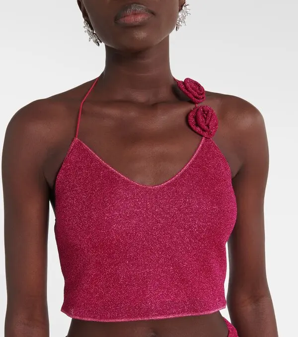 Oseree Lumière Lamé Top