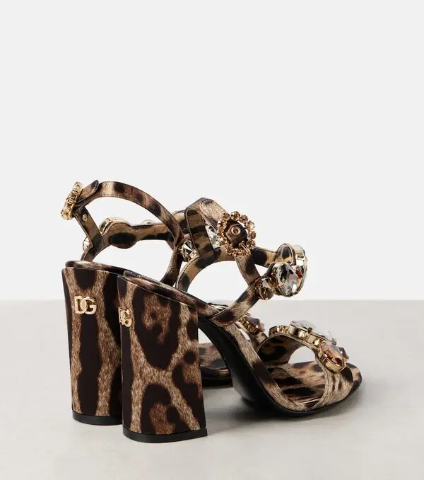 Dolce & Gabbana Keira 105 Leopard-print Sandals - Multicoloured