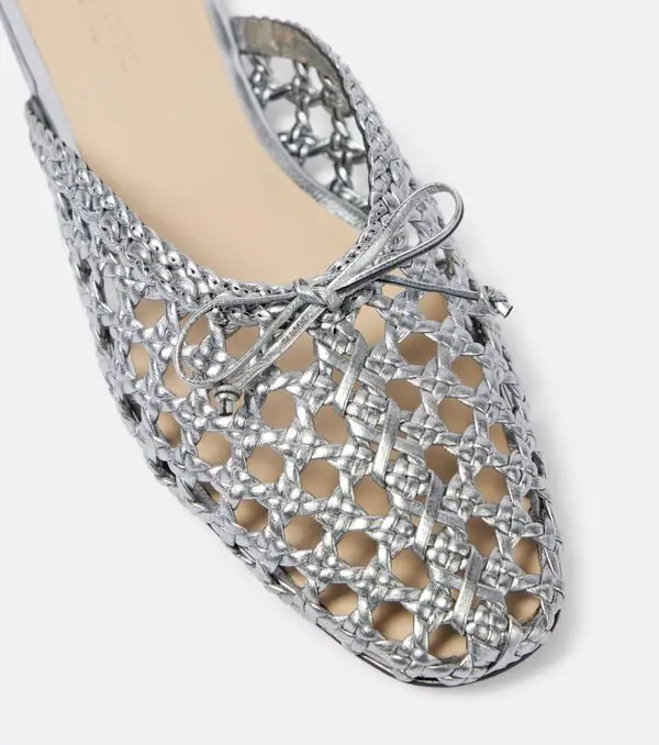 Le Monde Beryl Regency Woven Leather Mules