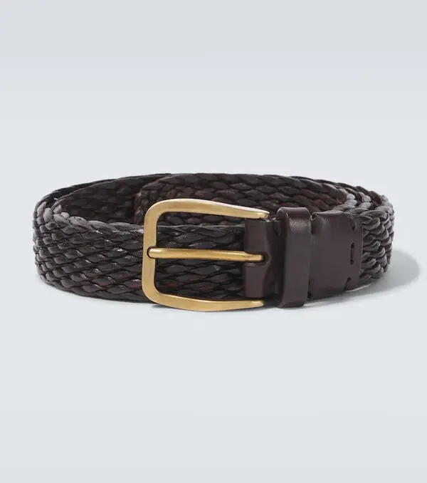 Brunello Cucinelli Braided Leather Belt - Brown