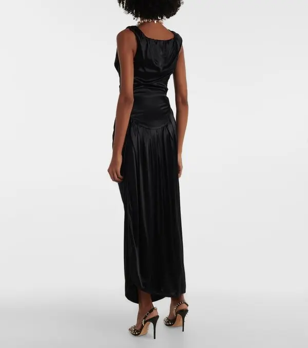 VIVIENNE WESTWOOD Ginny Satin Pencil Dress - Black