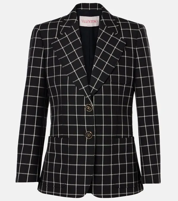 Valentino Garavani Checked Wool Jacket