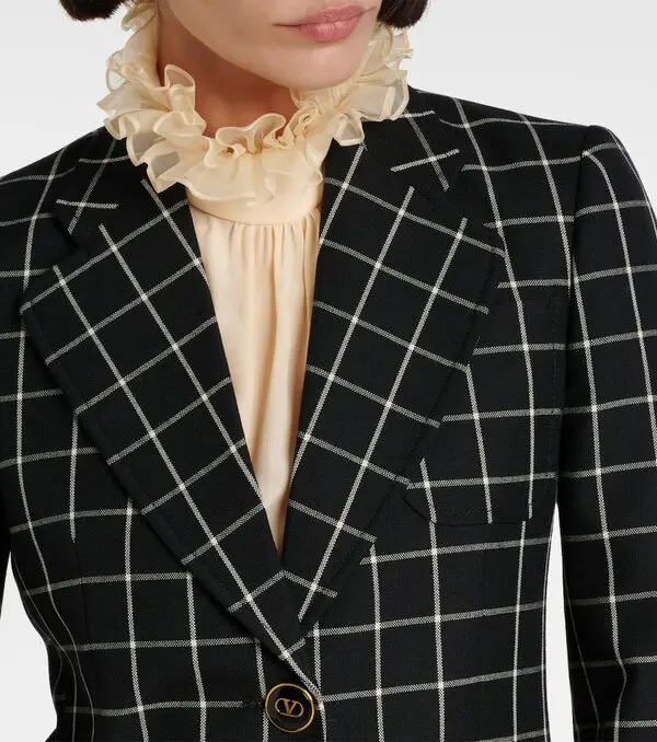 Valentino Garavani Checked Wool Jacket