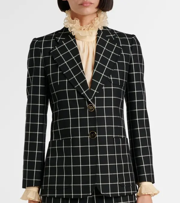 Valentino Garavani Checked Wool Jacket