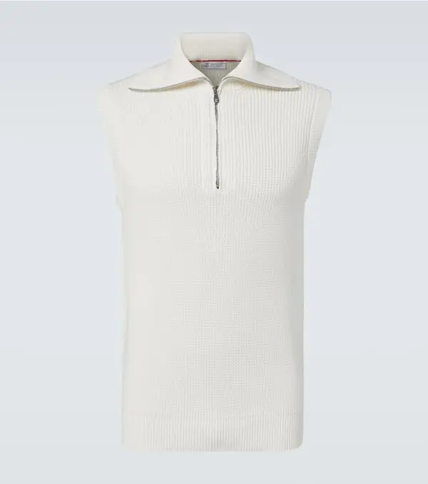 Brunello Cucinelli Cotton Half-zip Vest