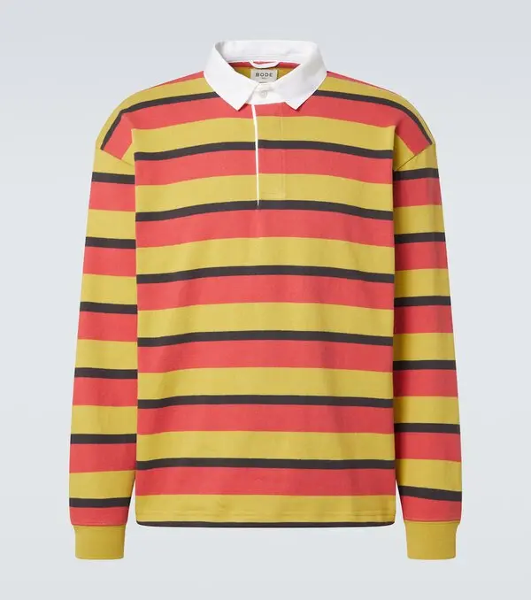 BODE Rec Striped Cotton Polo Shirt