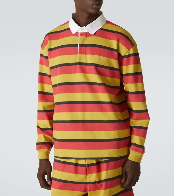 BODE Rec Striped Cotton Polo Shirt