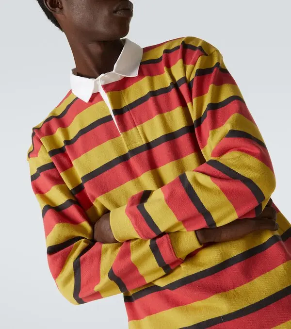 BODE Rec Striped Cotton Polo Shirt