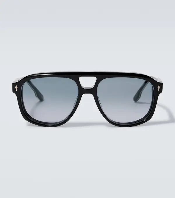 JACQUES MARIE MAGE Leonard Flat-top Sunglasses - Black