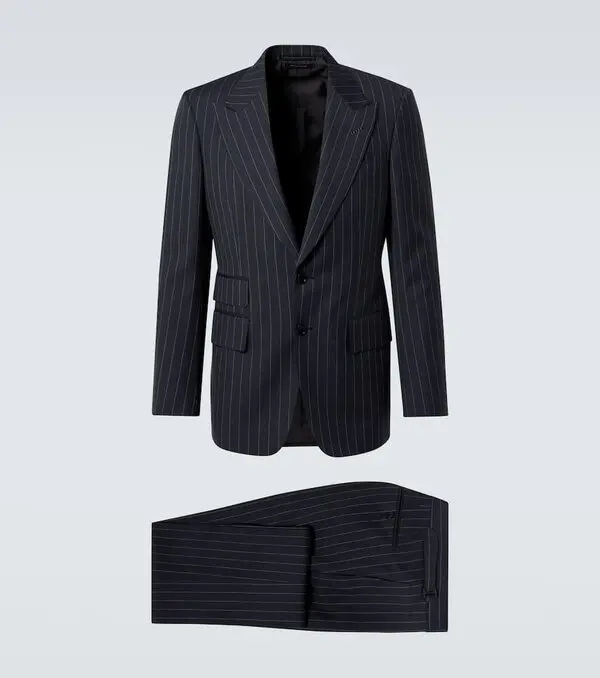 TOM FORD Pinstripe Wool And Mohair Suit
