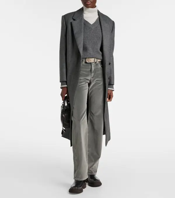 Brunello Cucinelli Velvet Straight-leg Pants