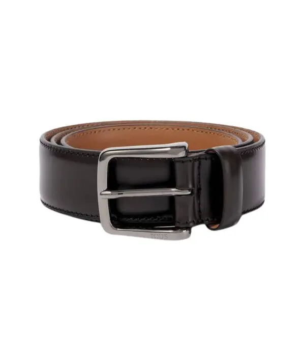 TOD'S New Basic Leather Belt - Brown