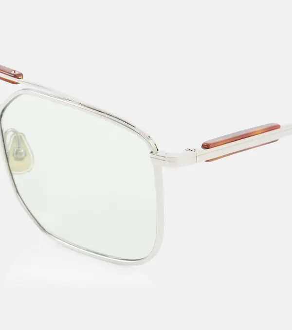 Brunello Cucinelli Sartorial Sunset Square Sunglasses - Silver