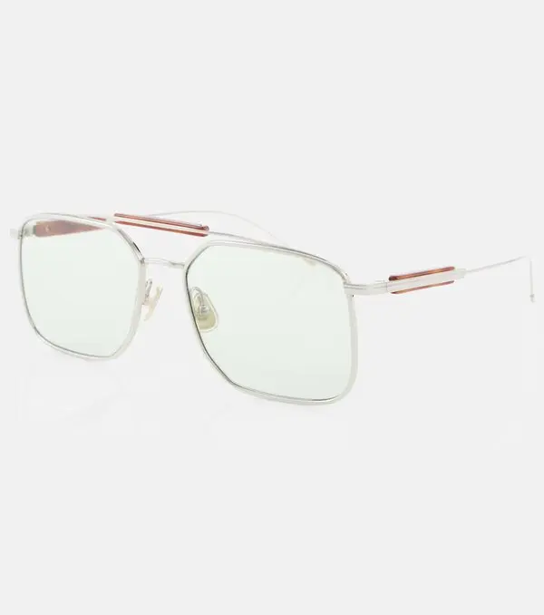 Brunello Cucinelli Sartorial Sunset Square Sunglasses - Silver