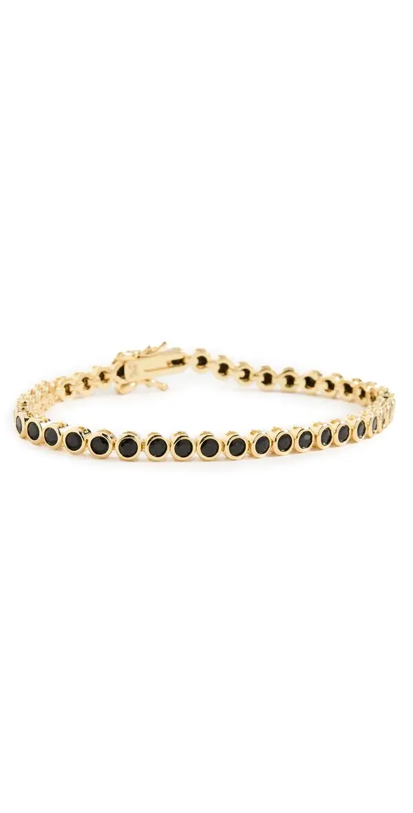 BY ADINA EDEN Bezel Tennis Bracelet - Onyx