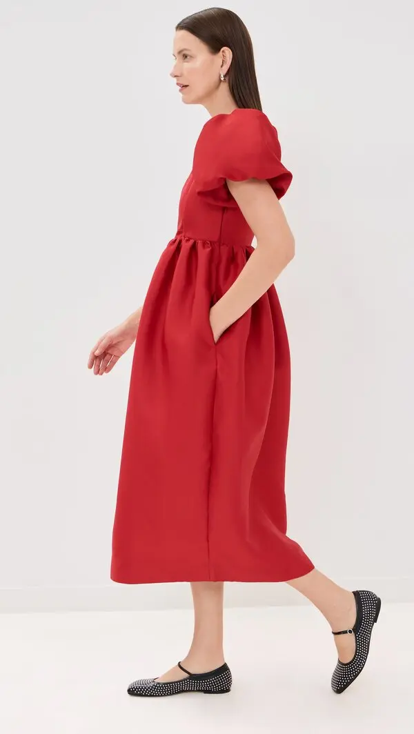 aligne red dress Aligne Vida Sleeveless Midi Dress In Red - 70% Off