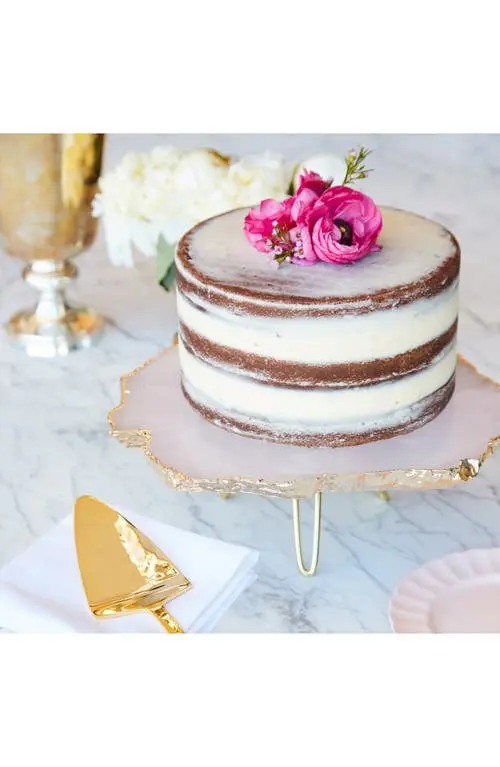 ANNA NEW YORK Torta Rose Quartz Cake Plate