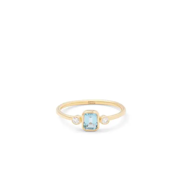 ASPINAL OF LONDON Rainbow Moonstone & Sterling Silver 925 Gemstone Ring - Blue