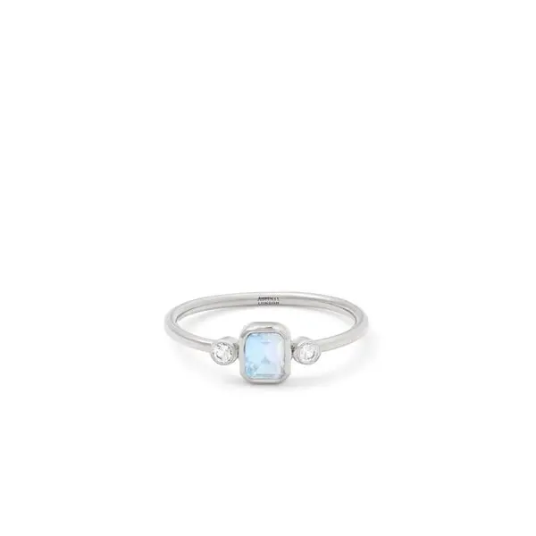 ASPINAL OF LONDON Gemstone Ring In Smoky Quartz & 18ct Gold Vermeil - Multi-colour