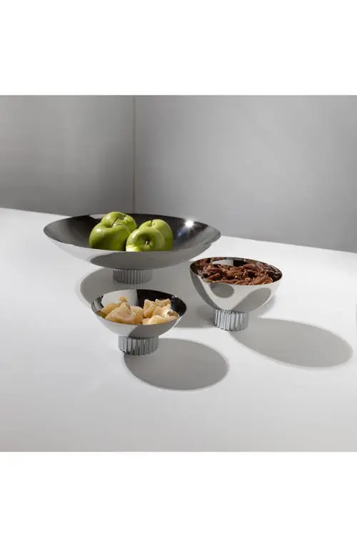 ANNA NEW YORK Striations Fruit Bowl - Silver