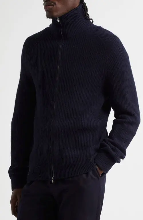 Thom Sweeney Fisherman Cashmere Zip Cardigan