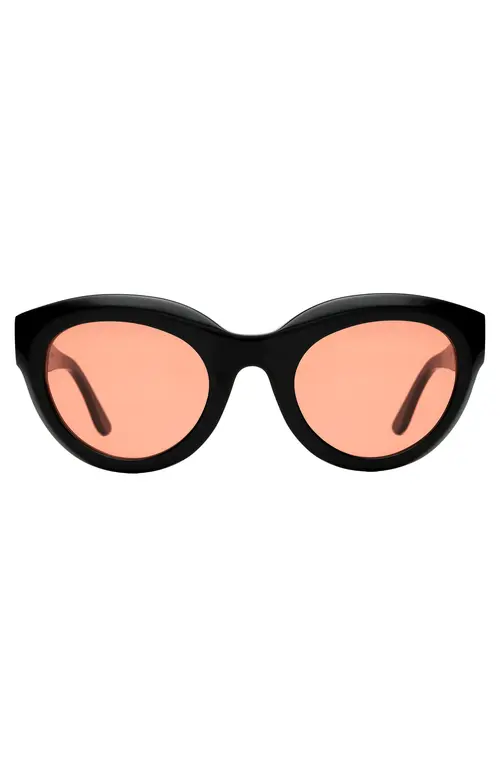 Illesteva Wellington Cat Eye Sunglasses - Black/guava
