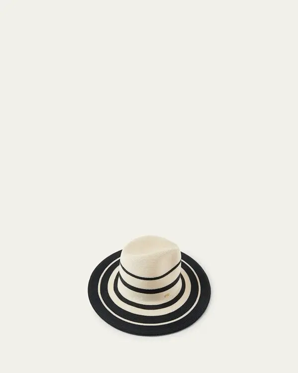 Eugenia Kim Striped Straw Fedora