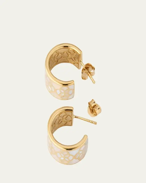JAN LESLIE Petal Huggie Earrings