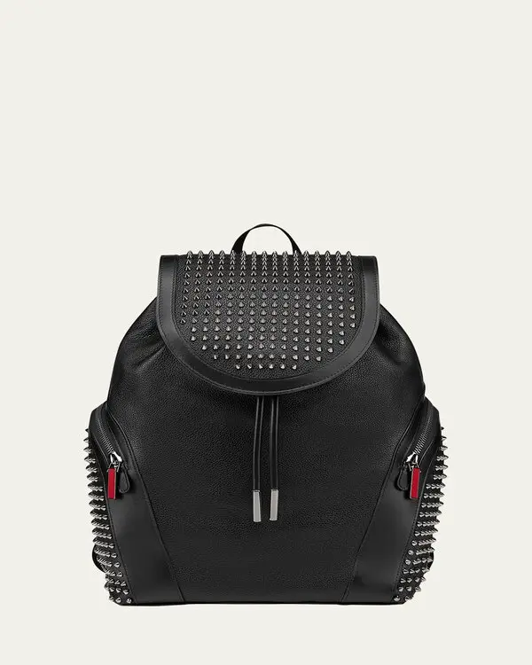 CHRISTIAN LOUBOUTIN Funky Spikes Leather Backpack - Black Gunmetal
