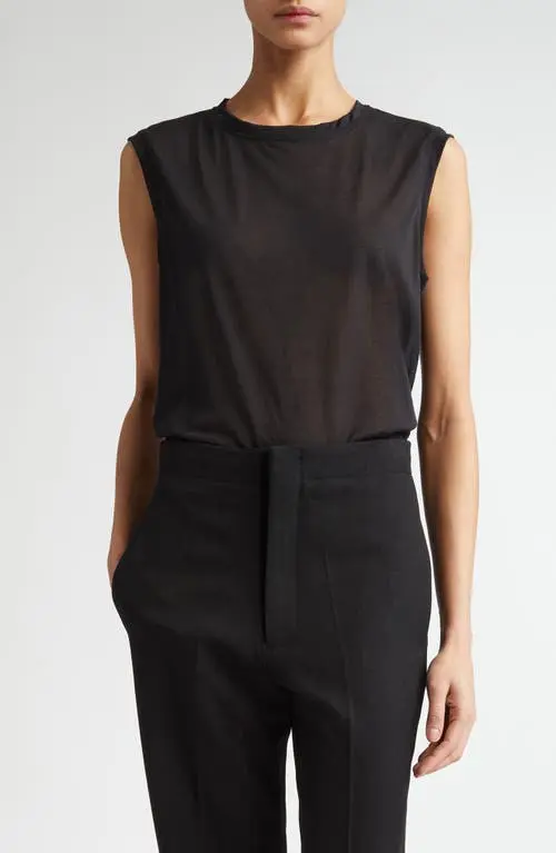 Victoria Beckham Cotton-blend Crepe Muscle Tank