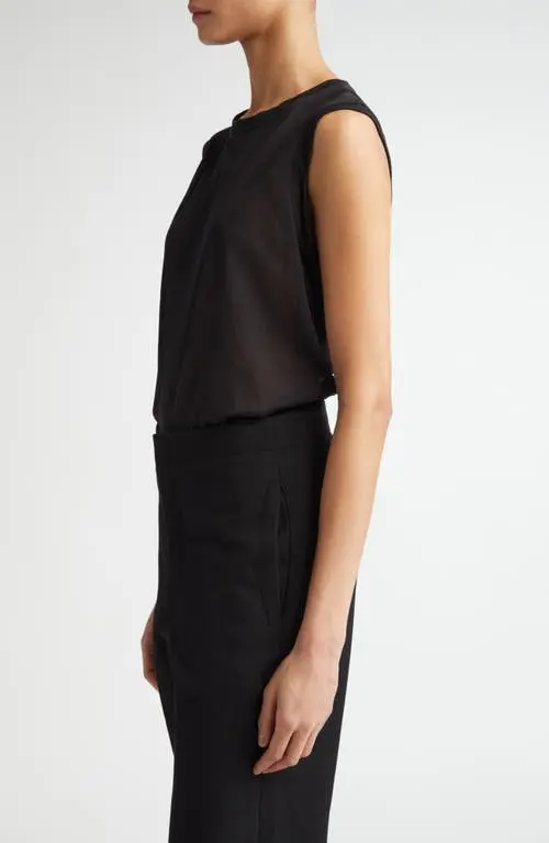 Victoria Beckham Cotton-blend Crepe Muscle Tank