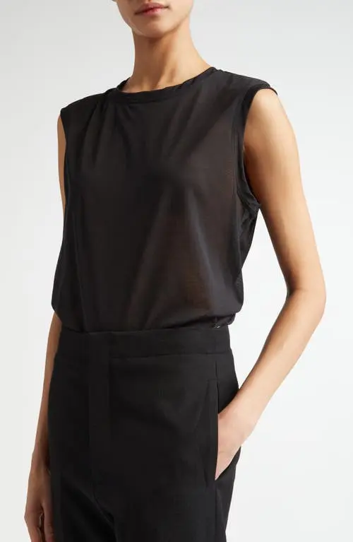 Victoria Beckham Cotton-blend Crepe Muscle Tank