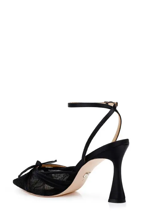Badgley Mischka Josie Pointed Toe Pump - Black Satin