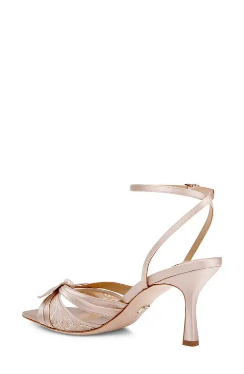 Badgley Mischka Joselyn Ankle Strap Sandal - Latte Satin